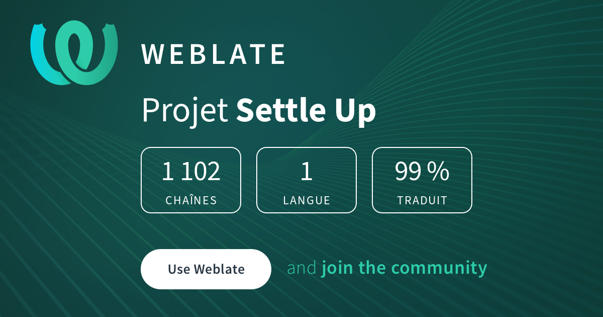 Settle Up - French @ Weblate